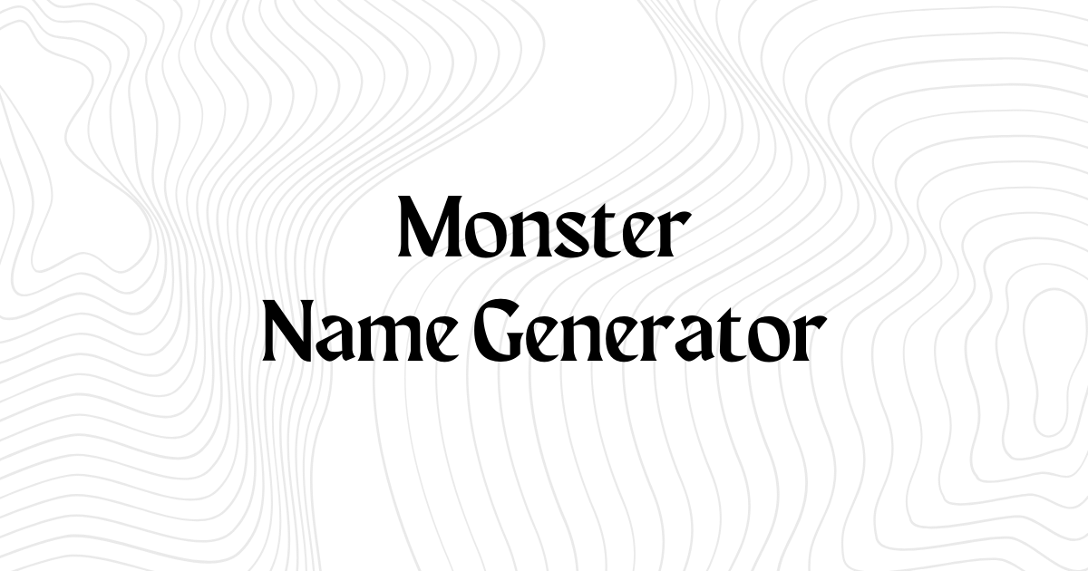 AI Monster Name Generator
