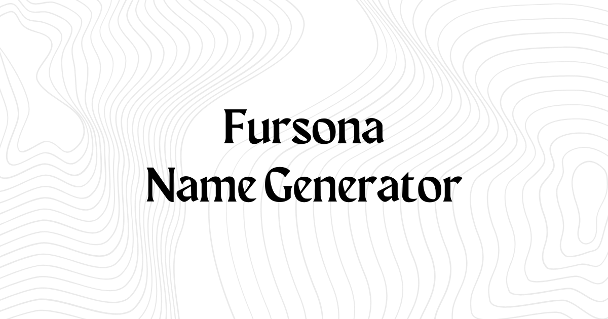 AI Fursona Name Generator