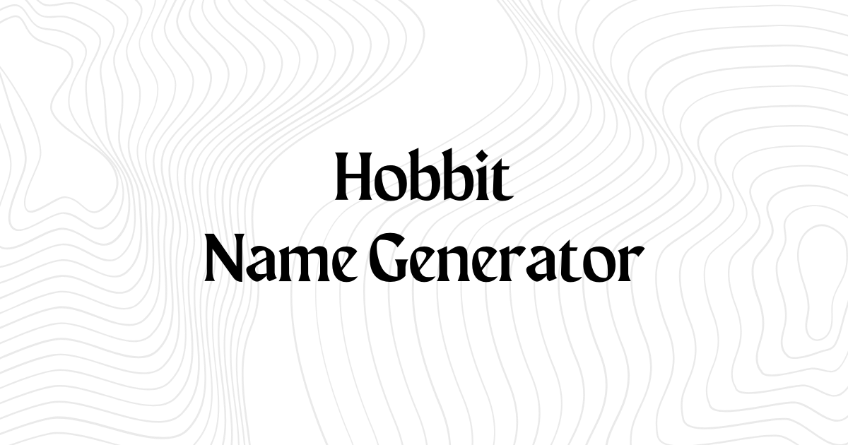 AI Hobbit Name Generator