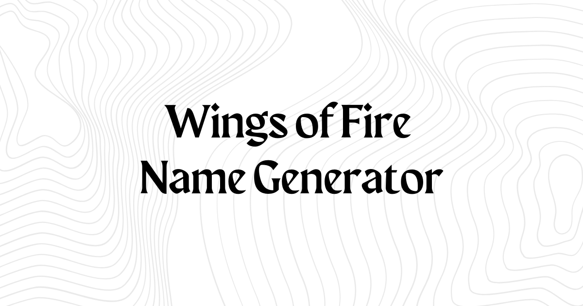 AI Wings of Fire Name Generator
