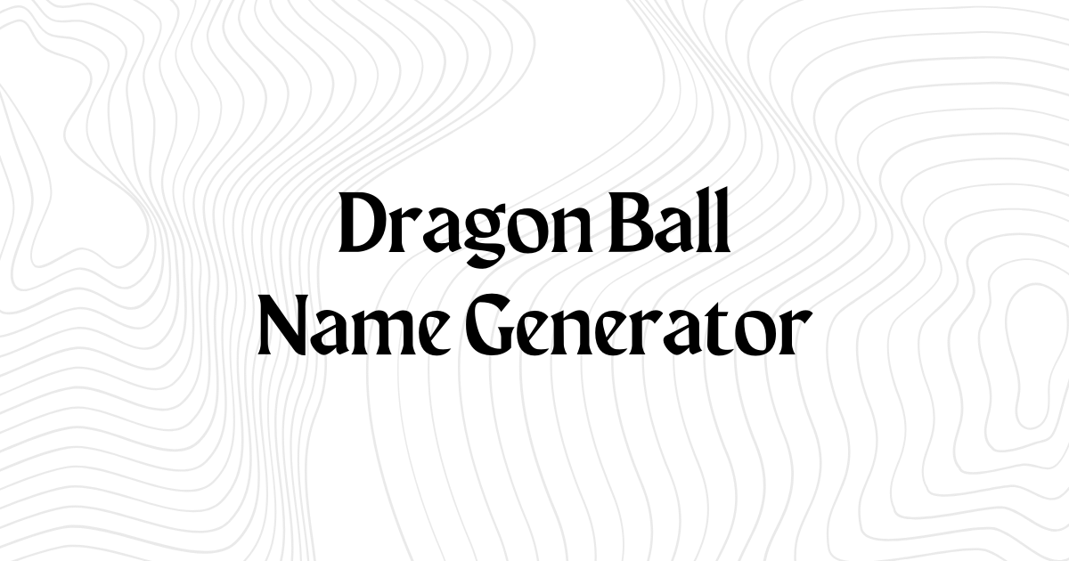 AI Dragon Ball Name Generator