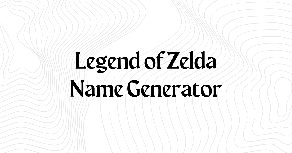 AI Legend of Zelda Name Generator