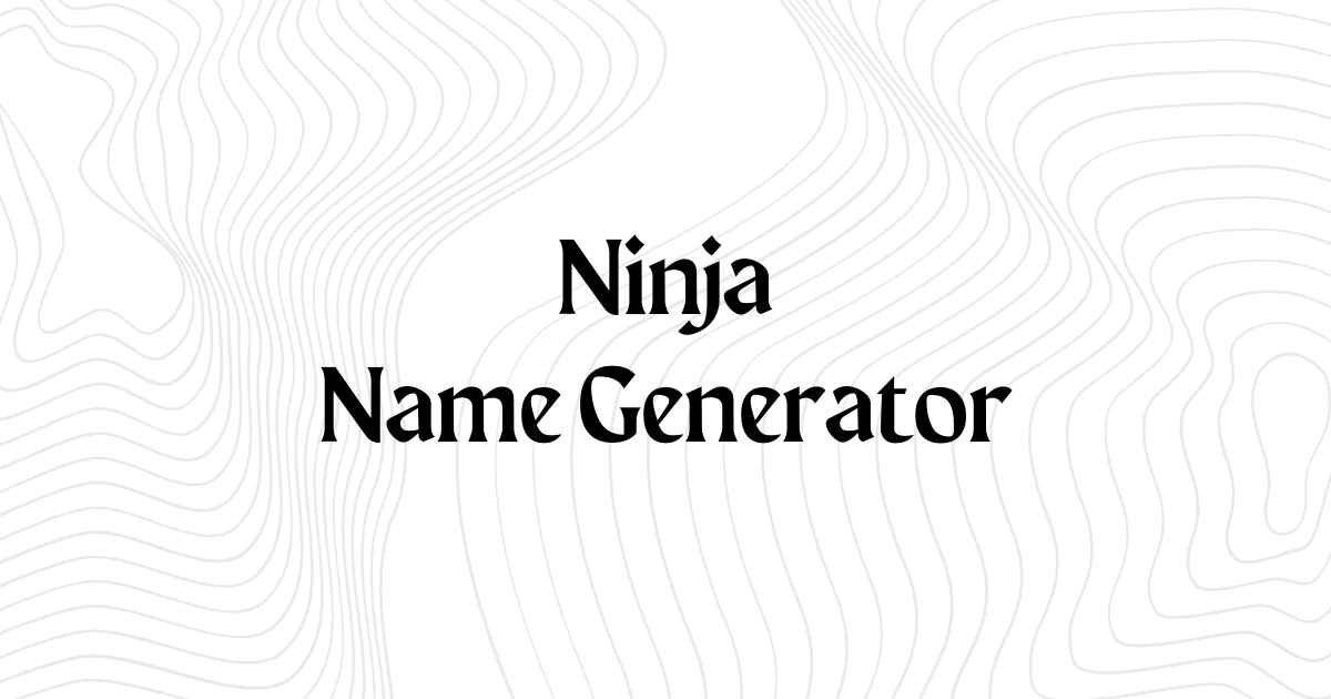AI Ninja Name Generator
