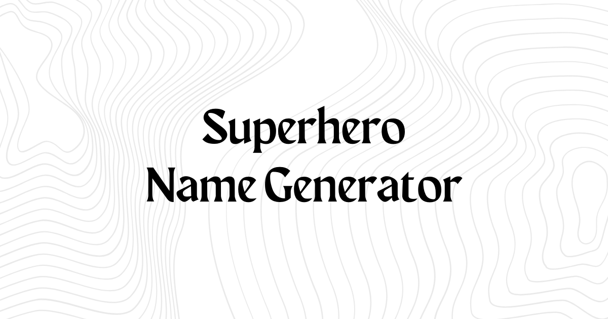 AI Superhero Name Generator