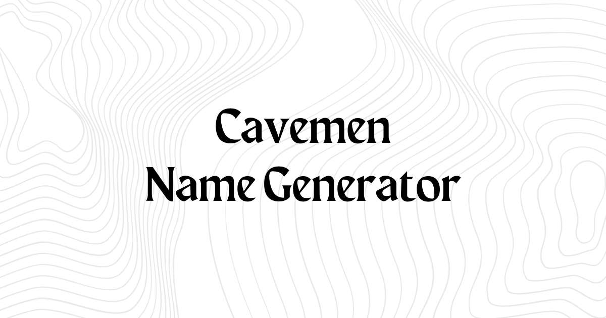 AI Cavemen Name Generator