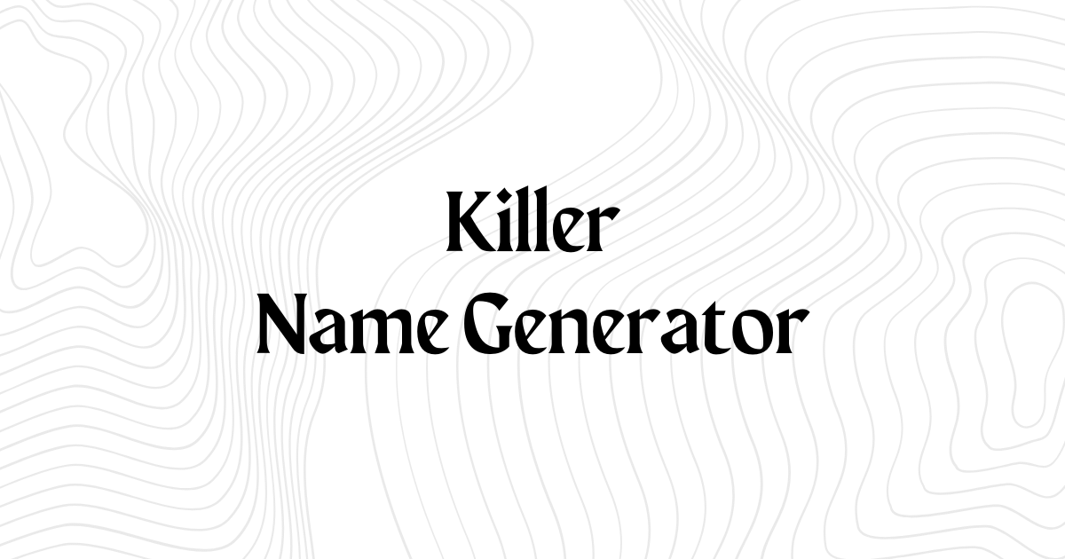 AI Killer Name Generator